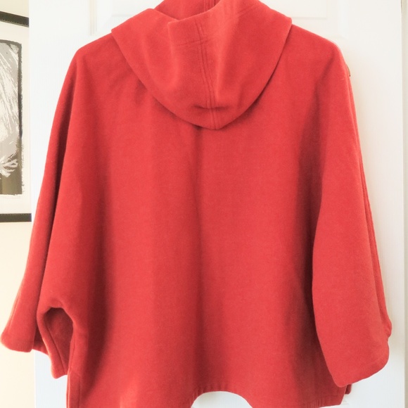 Eileen Fisher | Jackets & Coats | Eileen Fisher Wool Hooded Jacket Cape ...